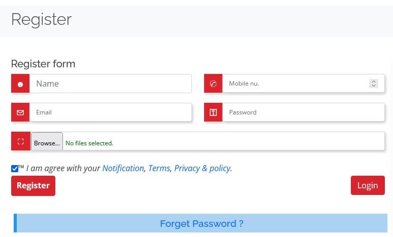 नया खाता बनाये